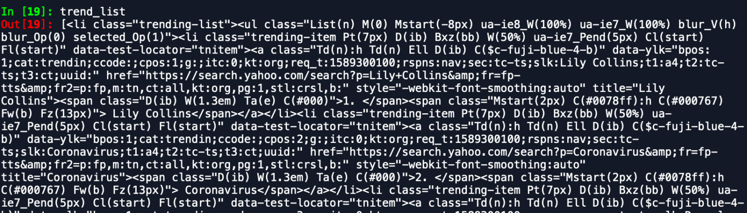 Scraping The Yahoo Trending Widget With Python Data Courses